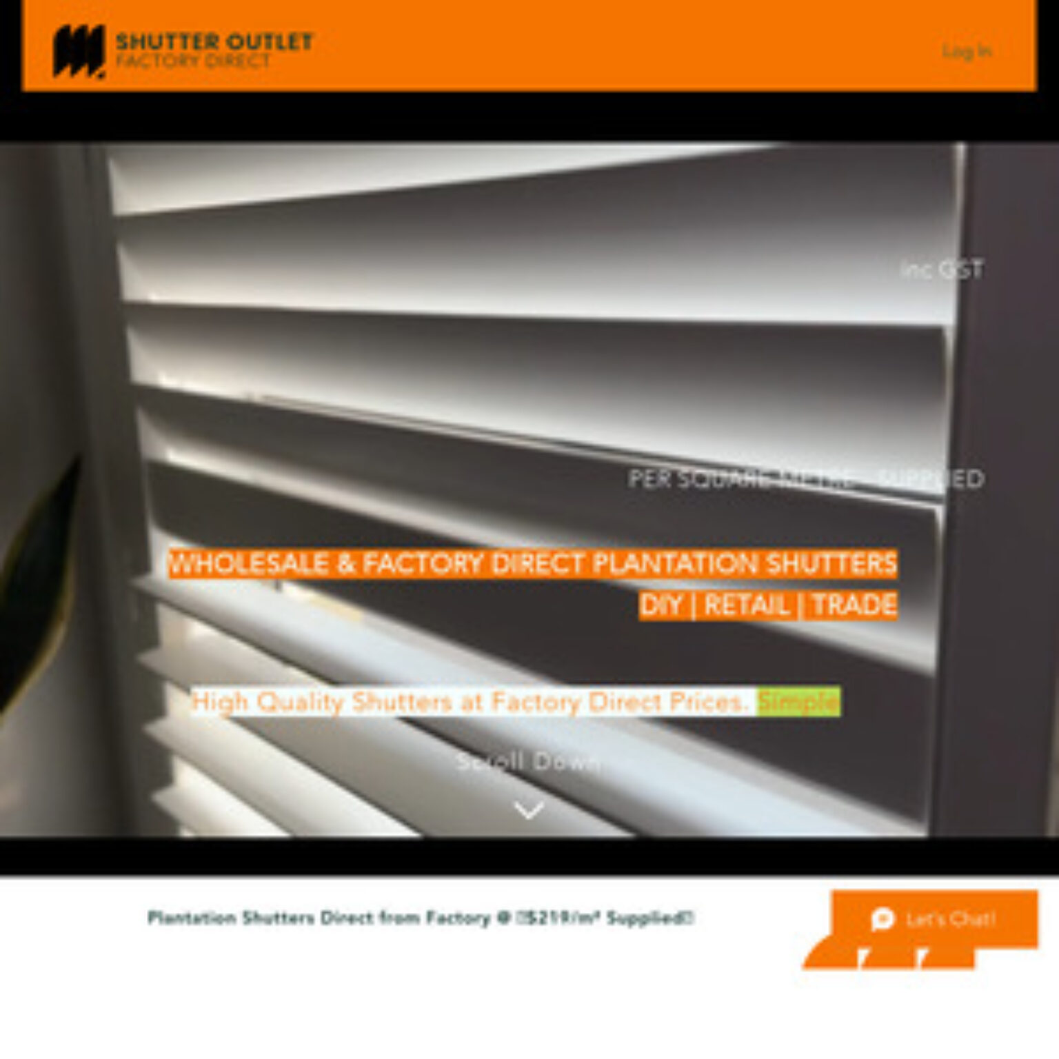 Plantation Shutters (PVC) @ $219 P/Sqm Supply Only @ Shutter Outlet ...