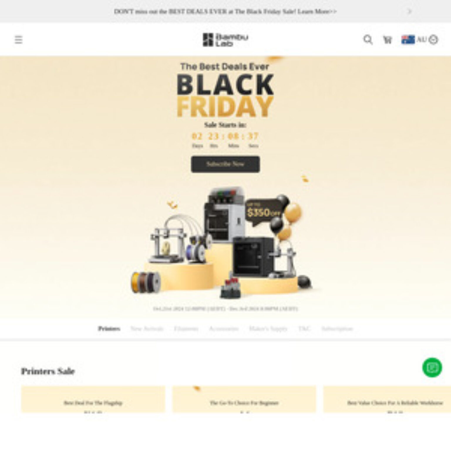 Bambu Lab Black Friday Sale: A1 $439 A1 Combo $669, P1S $829, X1C $1569 ...