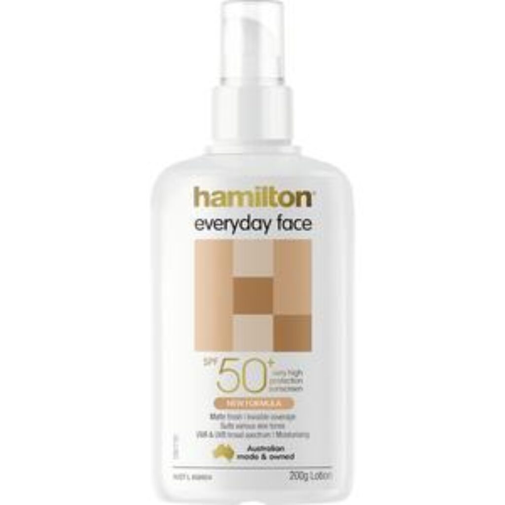 Hamilton Everyday Face Lotion SPF50+ Finish Sunscreen SPF50+ 200g $16. ...