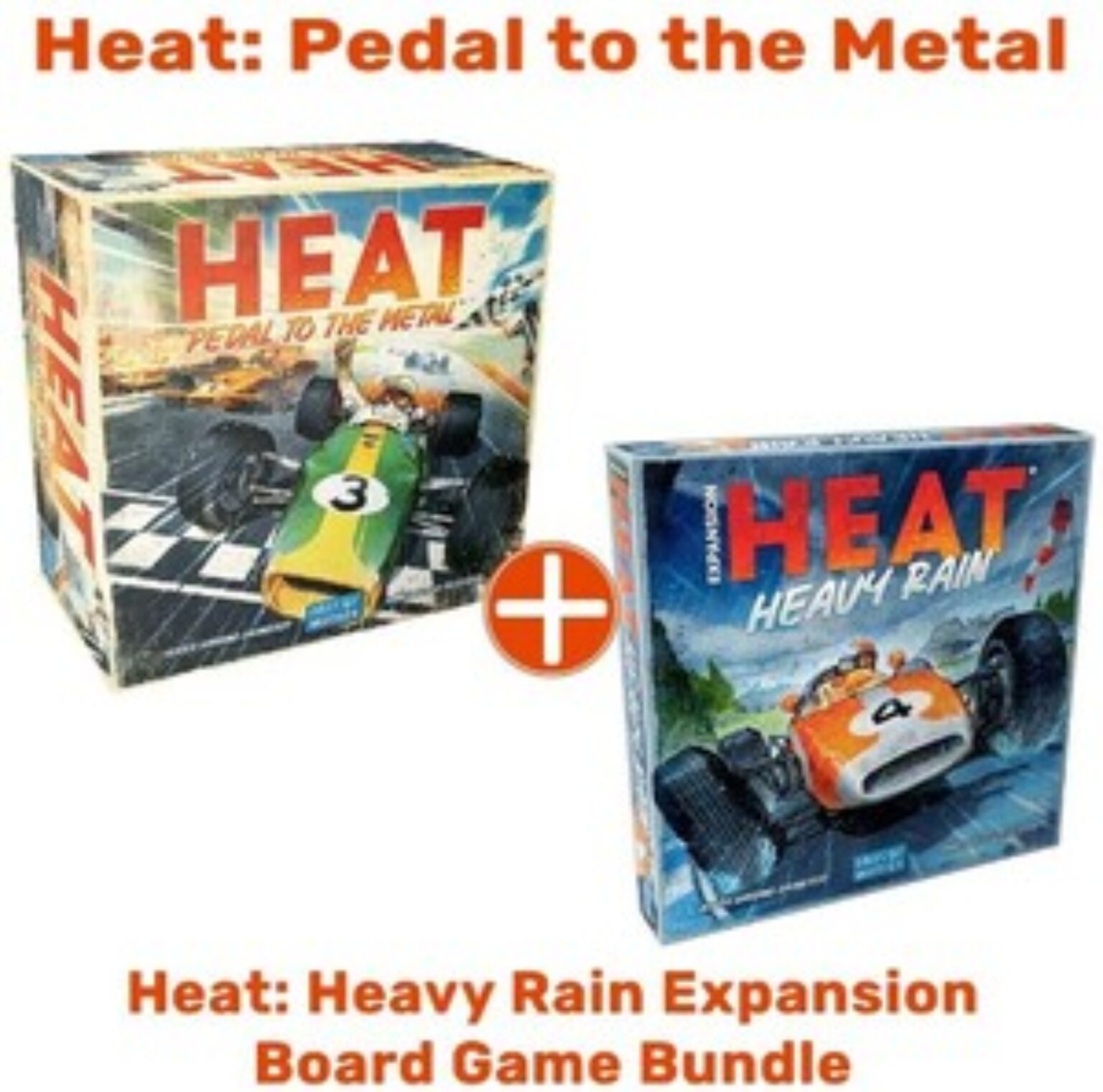 Heat: Pedal to The Metal + Heat: Heavy Rain Expansion Board Game Bundle ...