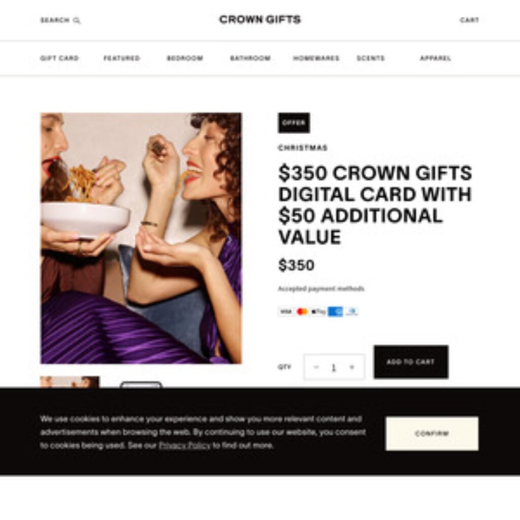 $400 Gift Card for $350 or Free Bathrobe (Free Delivery) @ Crown Gifts ...