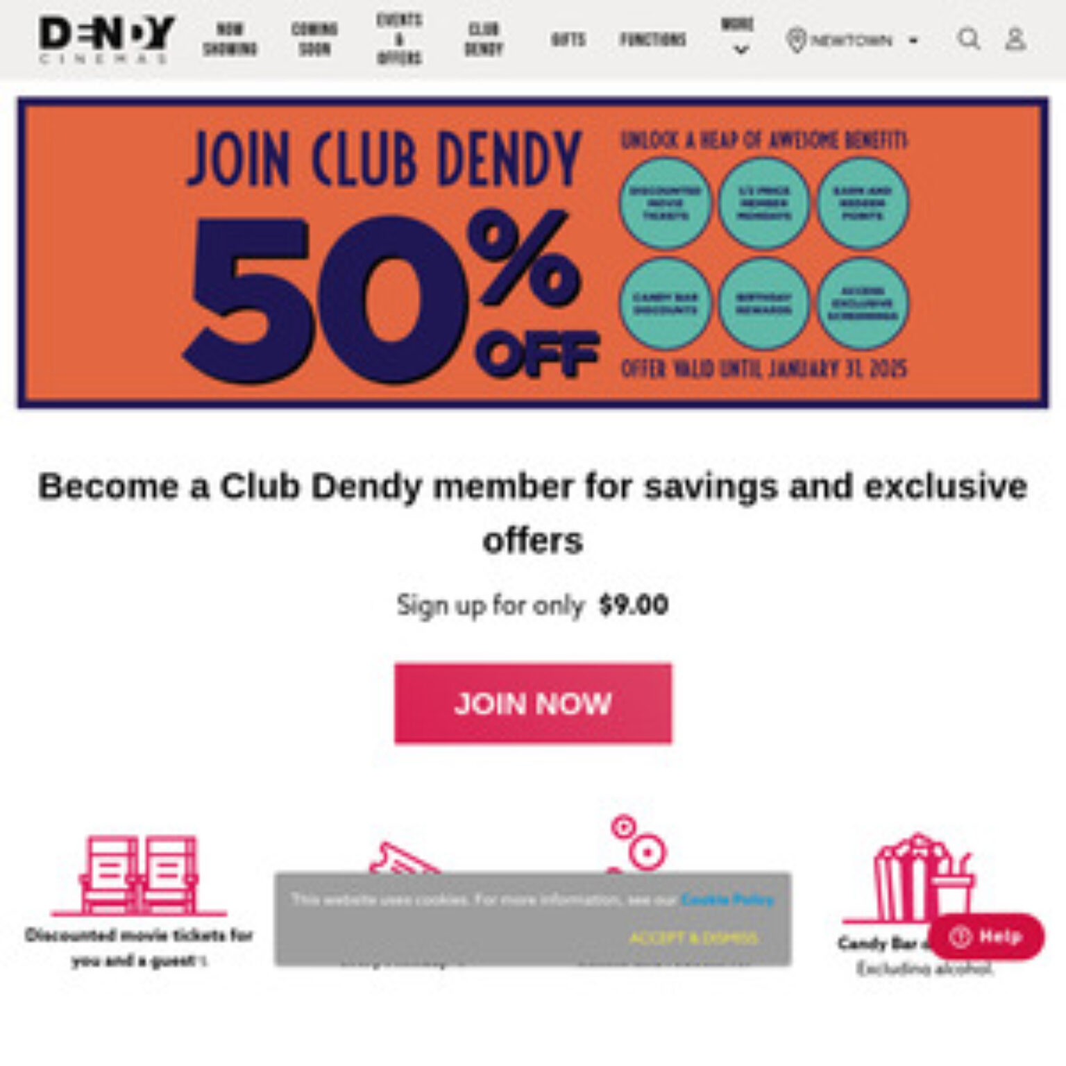 [NSW, QLD, ACT] Club Dendy Annual Membership $9 (Was $18) @ Dendy Cinemas – Dollaroo