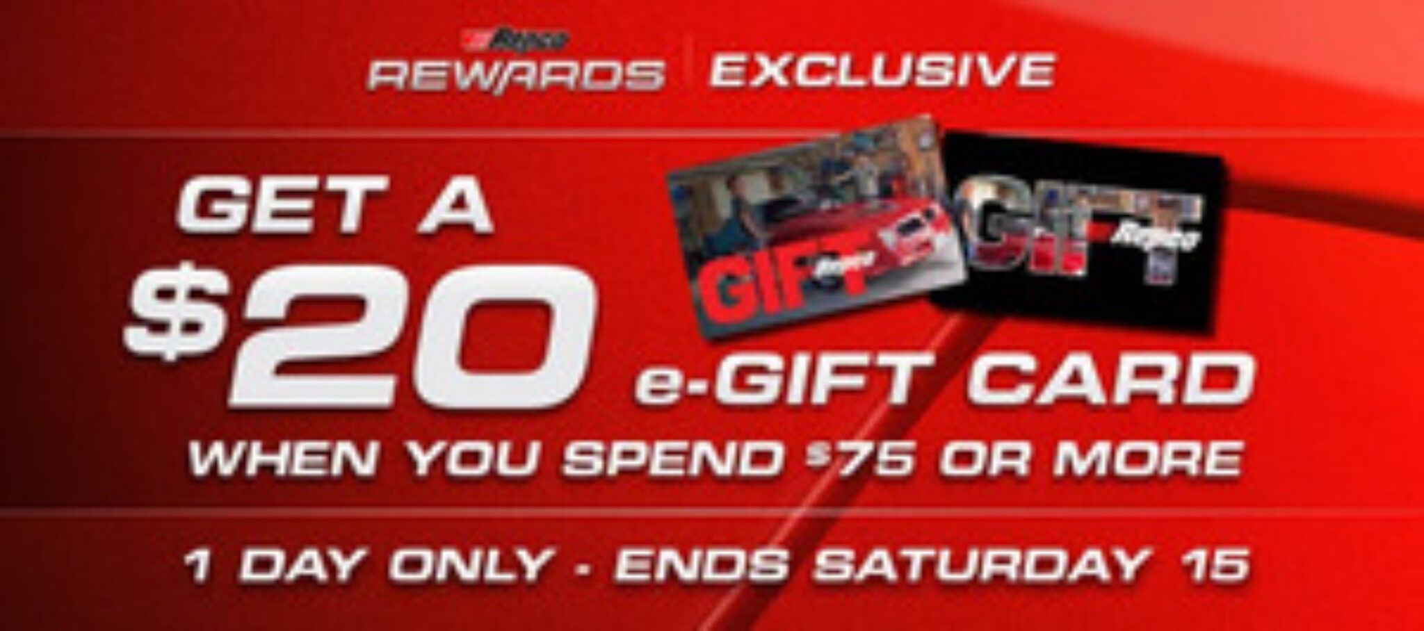 Get a $20 E-Gift Card When You Spend $75 or More for Repco Rewards ...